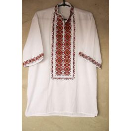 Buy Ukrainian vyshyvanka "Red lozenge pattern" online | TS Handmade