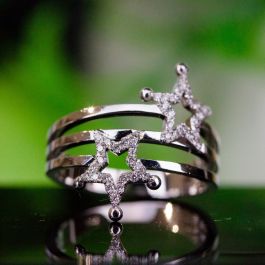 Buy Star shaped diamond ring online | TS Handmade