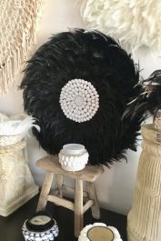 Buy Black feather and shells wall decor online | TS Handmade