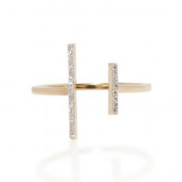 Buy Double bar gold ring online | TS Handmade