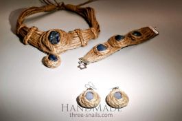 Buy Eco jute set "Blue agate" online | TS Handmade