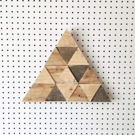 Buy Reclaimed wood triangle art online | TS Handmade